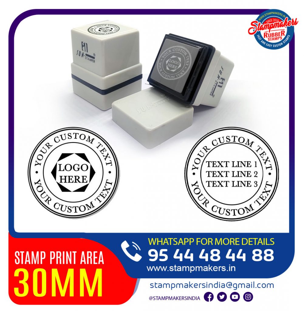 Round Stamp 30x30 mm ( Pocket) :: Online Stamp Makers India, Stamp ...