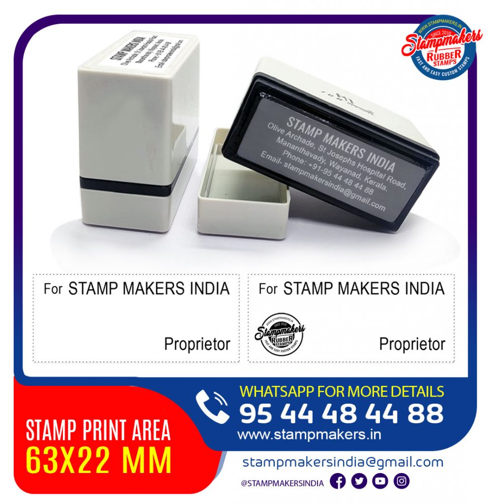 Proprietor Stamp 63X23 mm ( Sun Stamp ) Online Stamp Makers India ...
