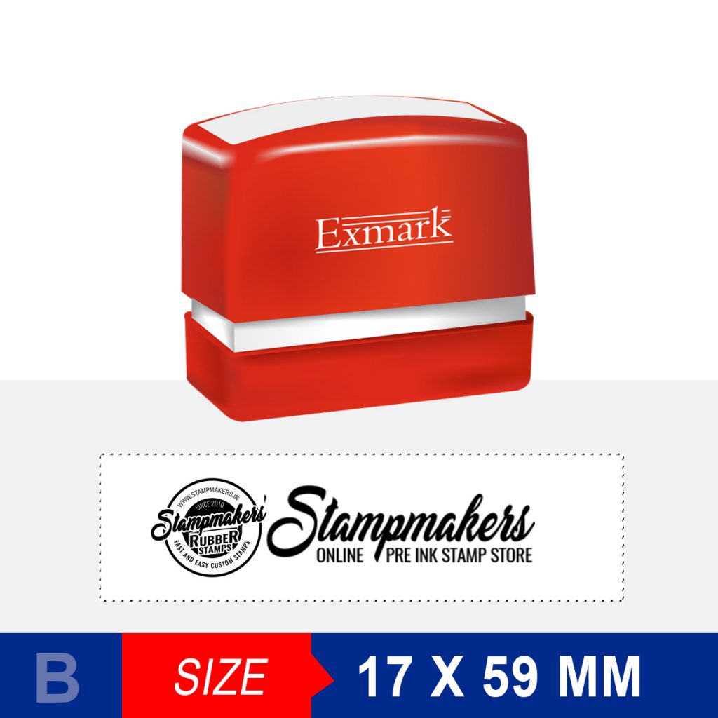 Logo Stamp 59x17 mm ( Exmark ) :: Online Stamp Makers India, Stamp ...