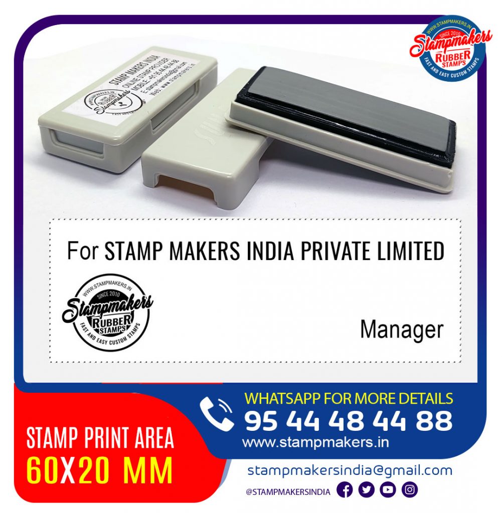 Proprietor Stamp with Logo / Pocket Stamp 60x20 mm :: Online Stamp ...