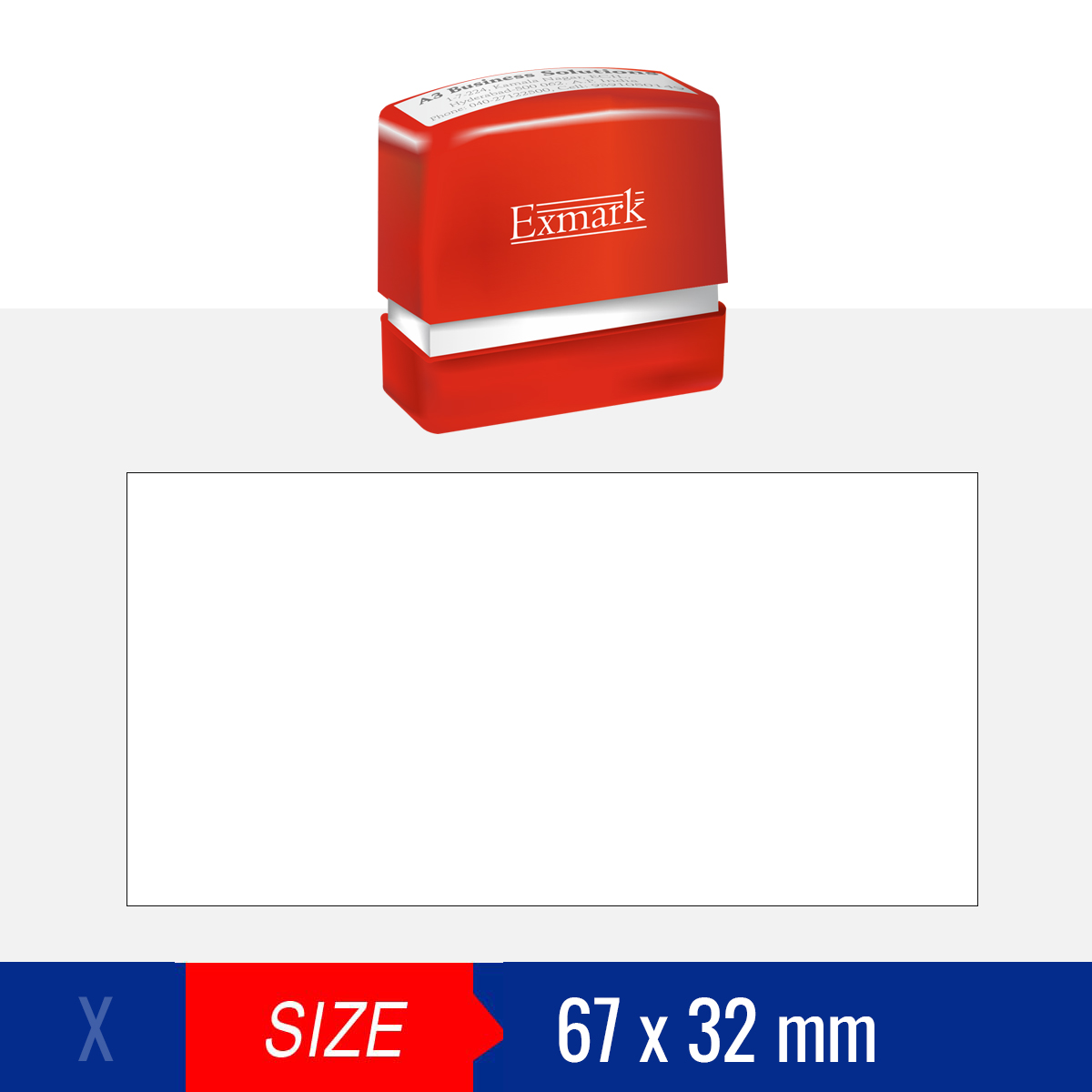 Custom Address Stamp 32X67 mm ( EXMARK ) :: Online Rubber Stamp Makers ...