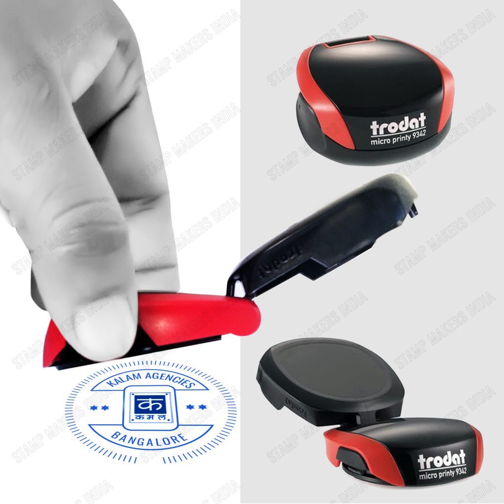 Round Pocket Stamp, Trodat Printy 9342, Customised Round Pocket Stamp ...