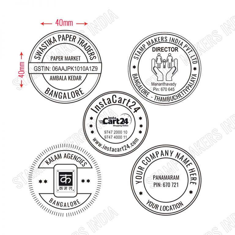 Round Pocket Stamp, Trodat Printy 9342, Customised Round Pocket Stamp ...