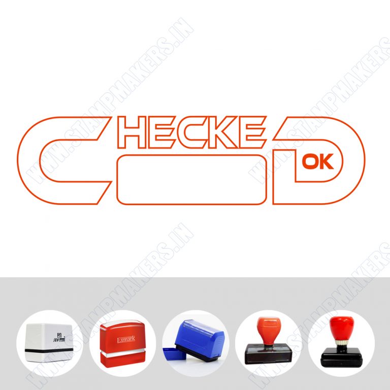 CHECKED OK, CHECKED OK PRE-INK STAMP, CHECKED OK RUBBER STAMP, CHECKED ...