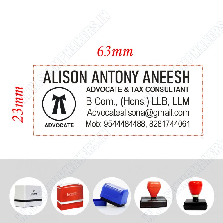 Advocate Stamp, Pre-ink Stamp for Advocate , Advocate Rubber Stamp ...