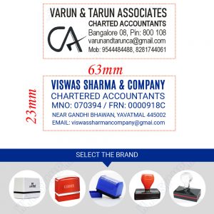 Chartered Accountant Stamp, Pre-ink Stamp for CA, Chartered Accountant ...