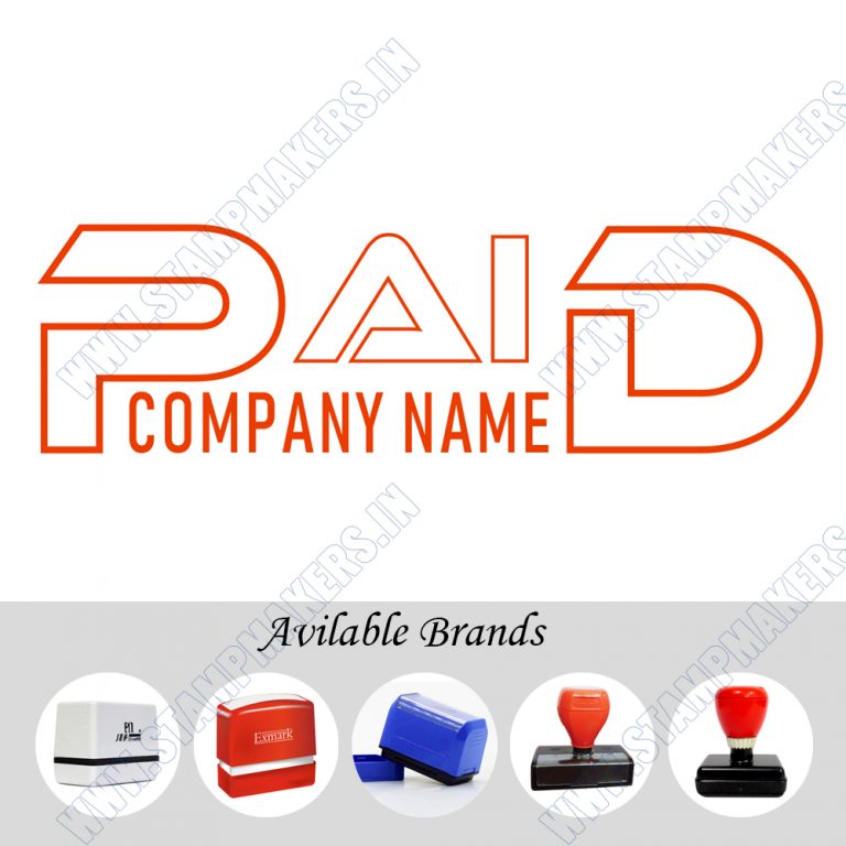 PAID with Company Name, Custom Paid Stamp, Paid Stamp, Paid stamp with ...