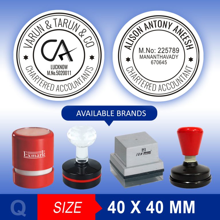 CA Round Stamp, Round Stamp for Chartered Accountants, Office round ...