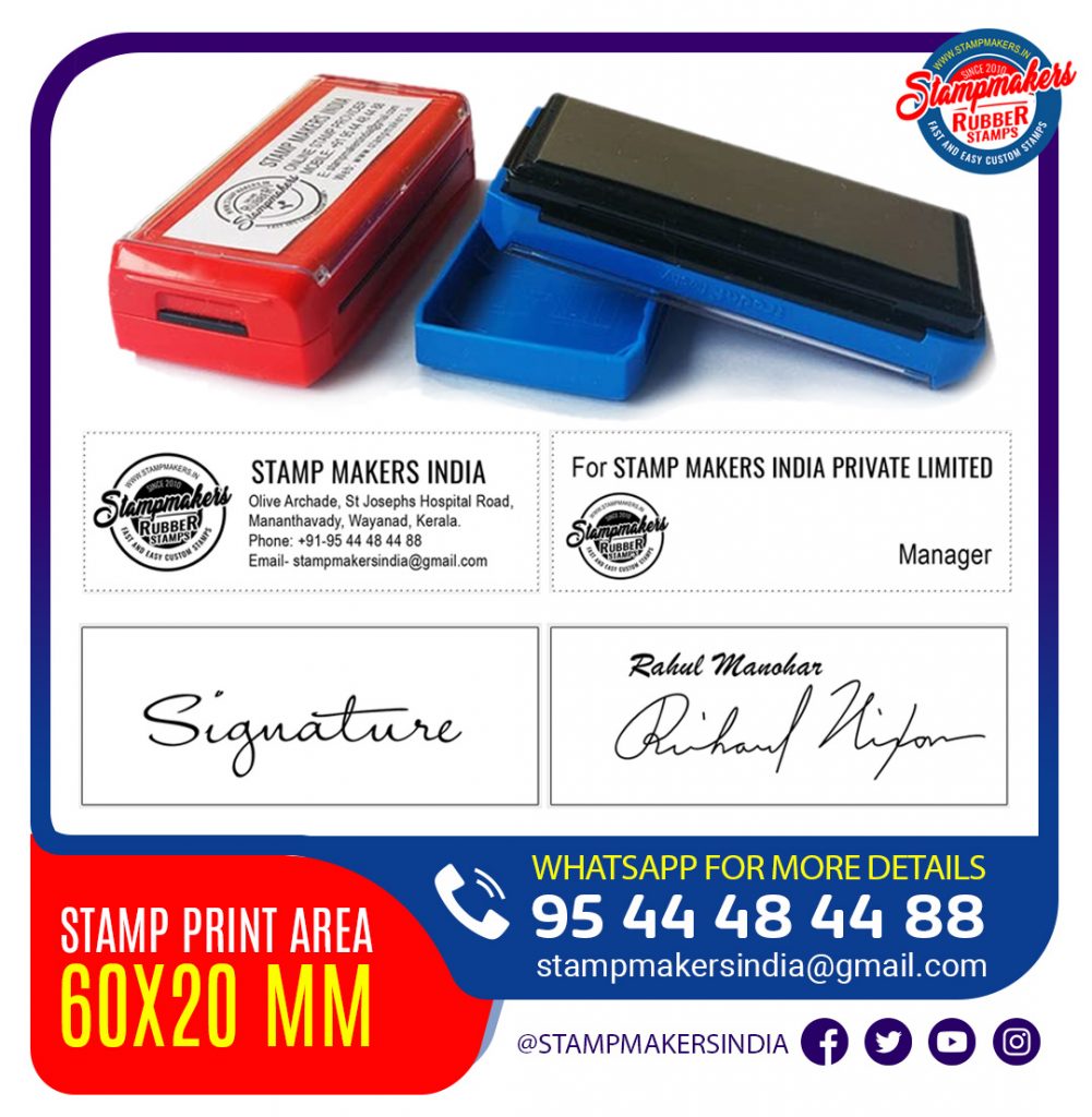 Trodat Pocket Stamp / Signature Stamp with Name / Pocket Stamp 60x20 mm ...