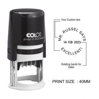 Colop R 40 Dater / Color Round Stamp With Dater