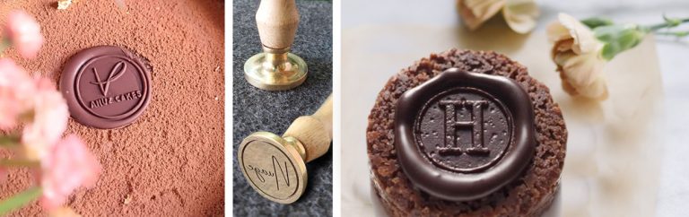 30 mm Wax Seal Stamp With Wooden Handle, Brass Monogram, chocolate or ...