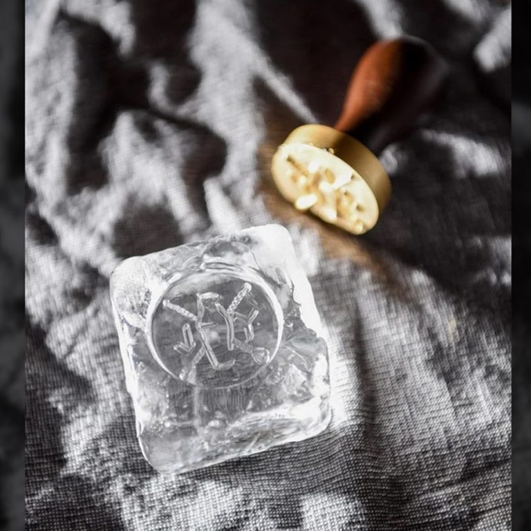 Custom ice stamp, Custom Stamp for Ice Cube, Wax stamp for Ice cubes ...