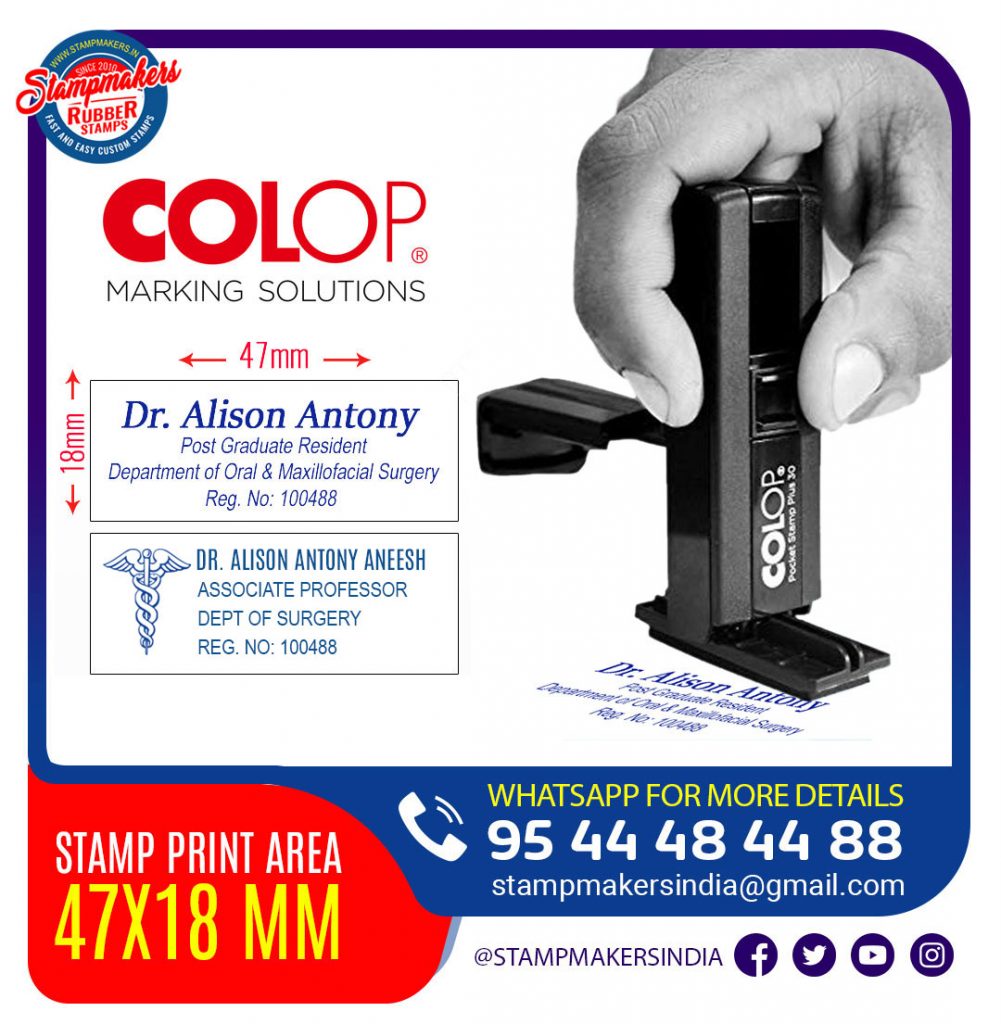 Doctors Pocket Stamp, Pocket Stamp For Doctors, Doctors Pocket Seal