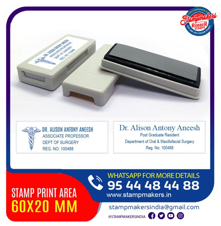 Doctors Pocket Stamp, Pre Ink Pocket stamp for Doctors, Doctors Pocket Seal