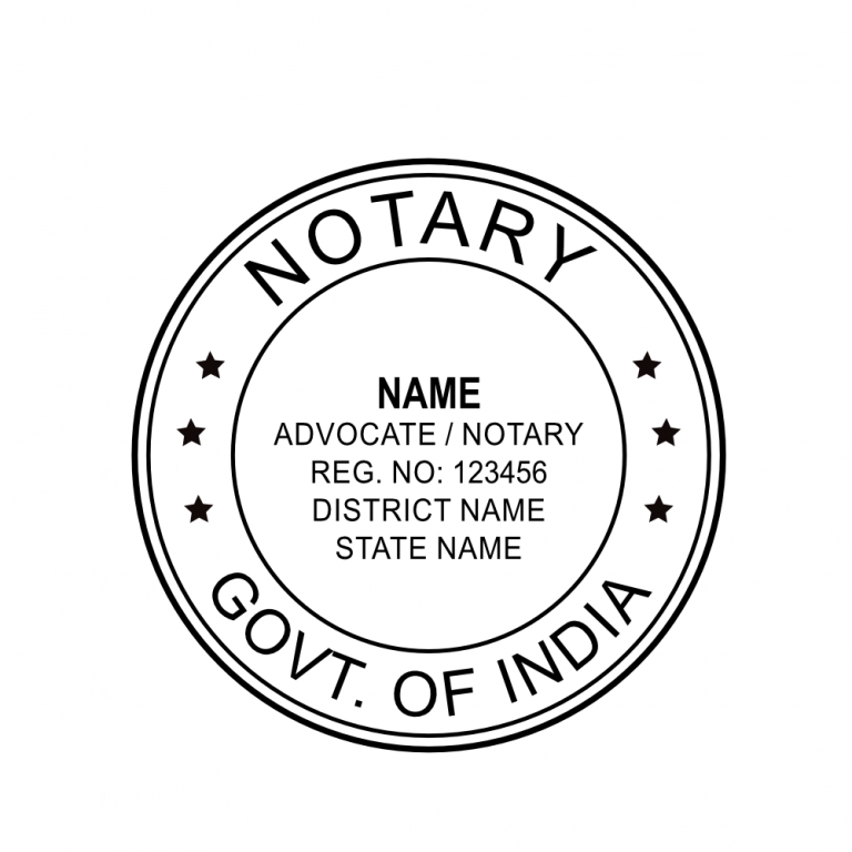 Notary Stamp, Notary Attestation Stamp, Notary Stamp for Advocates ...