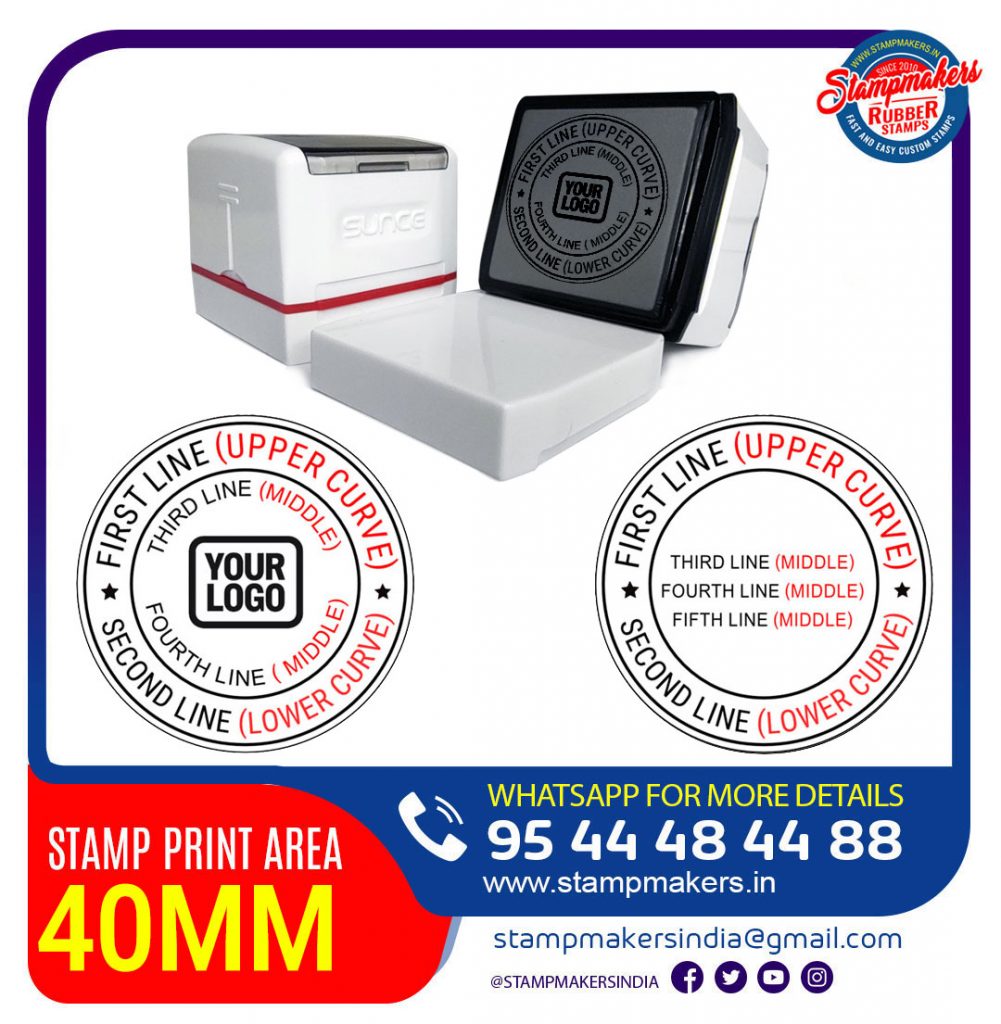 Customised round stamp, Customised round seal